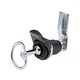 Triangle Cam Lock 22mm Cylinder Dia 49mm Long Cam Keyed Alike Black ...
