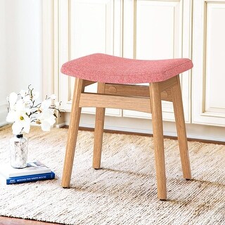 Foot Stool, Saddle Cushion Vanity Stool,Red - Red - Bed Bath & Beyond ...
