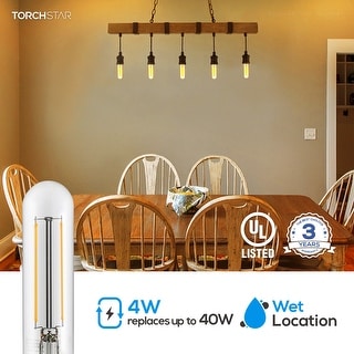 Dimmable T10 LED Bulb, Edison Long Tubular Light Bulbs, 2700K - Bed ...
