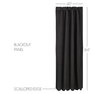 Kettle Grove Plaid Scalloped Blackout Panel 84x40 - Bed Bath & Beyond ...