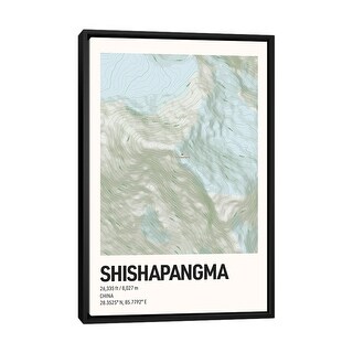 iCanvas "Shishapangma Topographic Map" by avesix Framed - Bed Bath ...