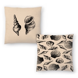Illustrated Sea Shell Pattern and Illustrated Sea Shell Duo - Set of 2 ...