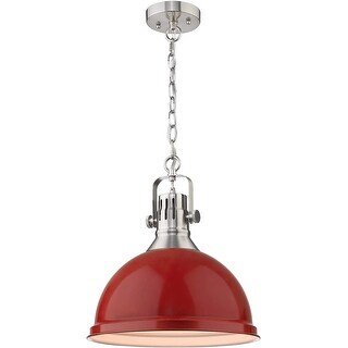 Red dome pendant light fixture vintage pendant island lights with ...
