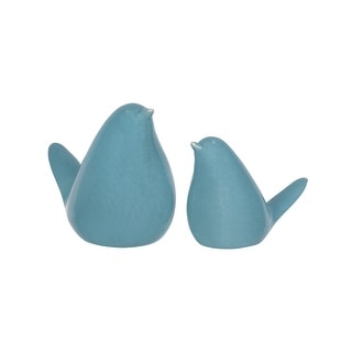 Set of 2 Light Blue Ceramic Birds - Bed Bath & Beyond - 40112093