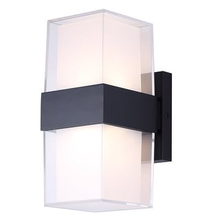 AXL. LOL676BK LED Integrated Outdoor Lantern Light, Black Finish - Bed ...