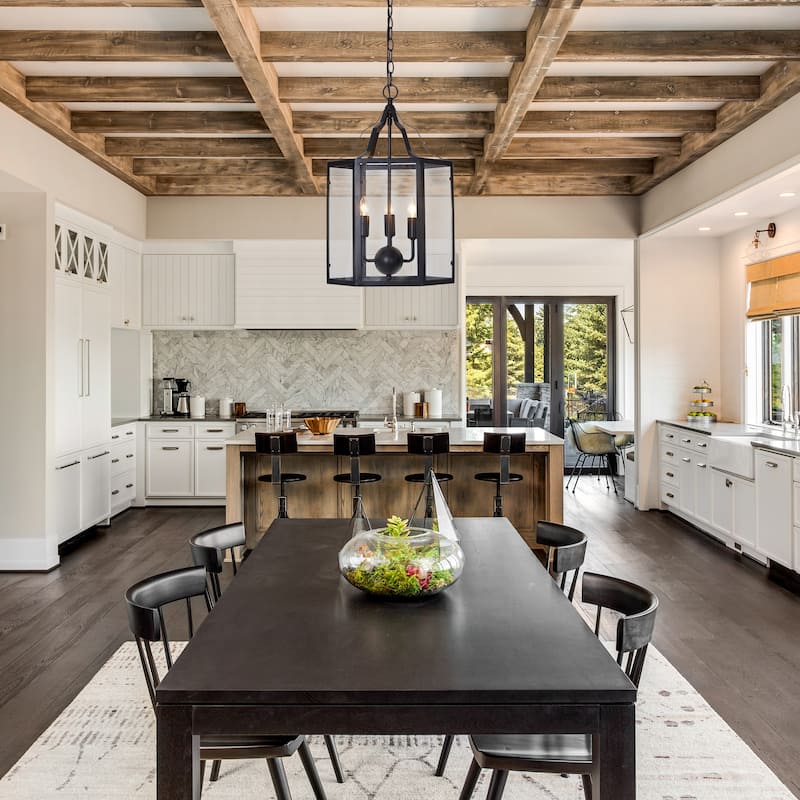 14" Silver 3-Light Cage Frame Glass Panel Pendant Chandelier, LED bulbs ...