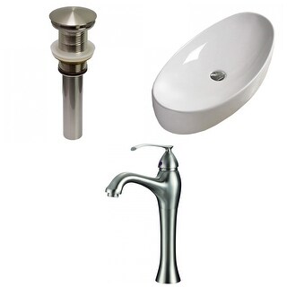 American Imaginations 31-in. W Above Counter White Vessel Set For Deck ...