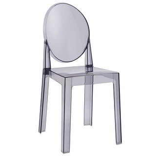 Smoke Modern Ghost Side Chair Dining Room Chair Accent Seat Lounge ...