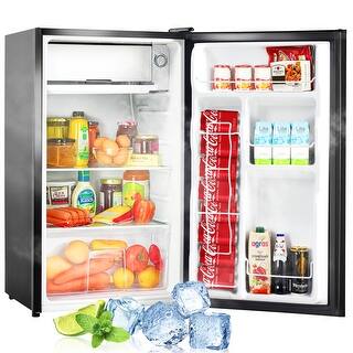 3.2 Cu.ft Mini Fridge with Reversible Door and 5 Settings Temperature ...