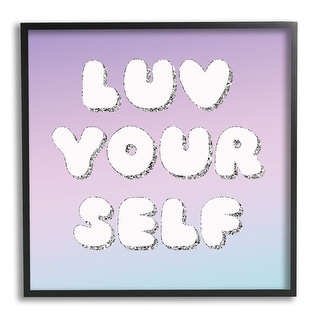 Stupell Luv Yourself Self Care Phrase Framed Giclee Art by Lula Bijoux ...