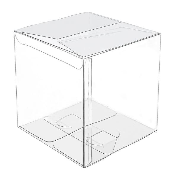 30 Pack 5x5x5 Clear Plastic Gift Boxes for Party Favors, Desserts ...