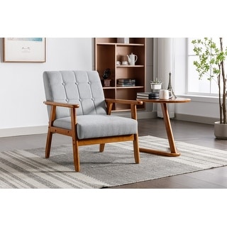 Mid-Century Leisure Chair Solid Wood Accent chair - Bed Bath & Beyond ...
