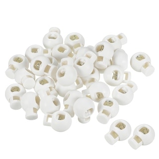 Cord Locks, 30 Pack Ball Spring Toggle Stopper, White - Bed Bath ...