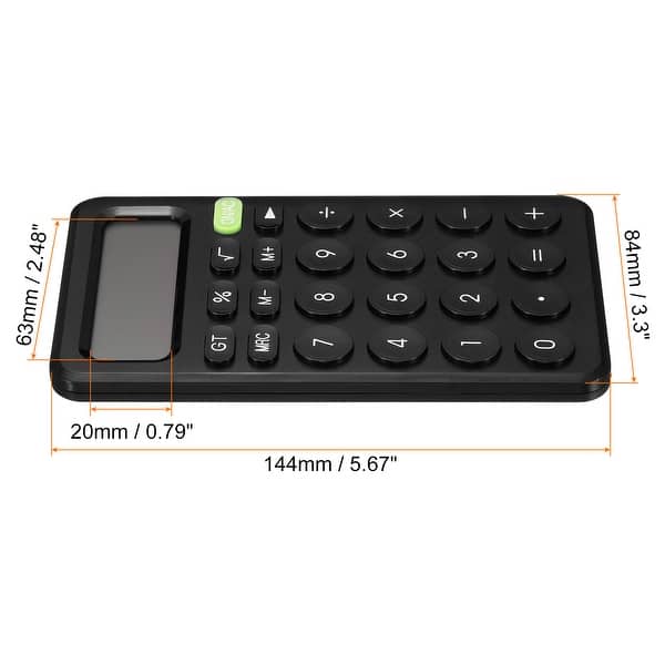 Desk Basic Cute Calculator Calculators Battery Powered 12 Digit Black ...