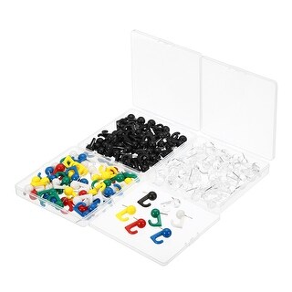 150pcs Push Pin Hooks, Plastic Head Wall Thumb Tacks Hanging Nails ...