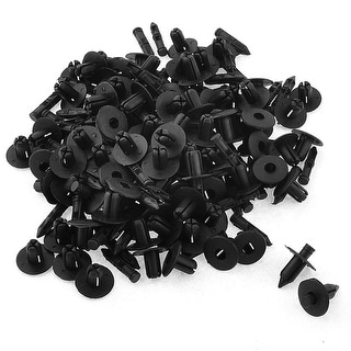 50pcs Car Fender Black Plastic Trim Boot Rivets Push Fastener 15x20x7mm ...