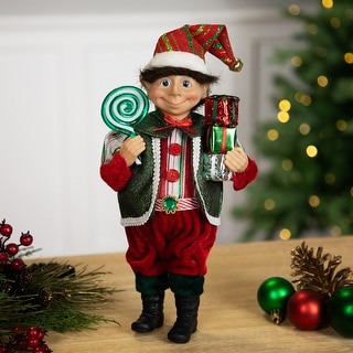 Lollipop Elf with Gifts Christmas Figure - 12" - Bed Bath & Beyond ...