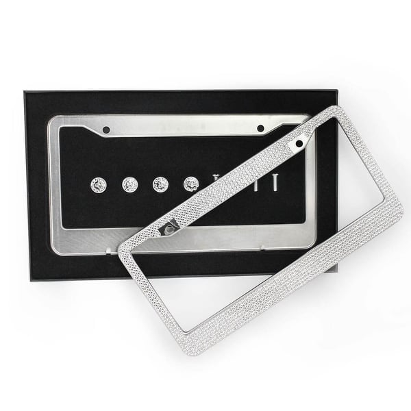 Sparkles Home Rhinestone Double License Plate Frame Set - Bed Bath ...