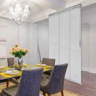 Ashen Mist 3-Panel Adjustable Single Extendable 28"-43"W X 91.4"L ...