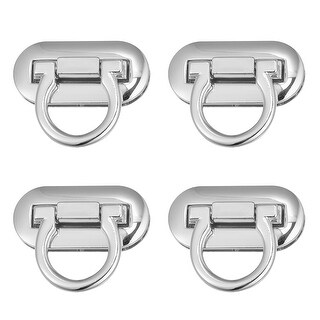 Turn Lock Clasp 42mm x 20mm Alloy Purse Closure Twist Lock 4Pcs(Silver ...