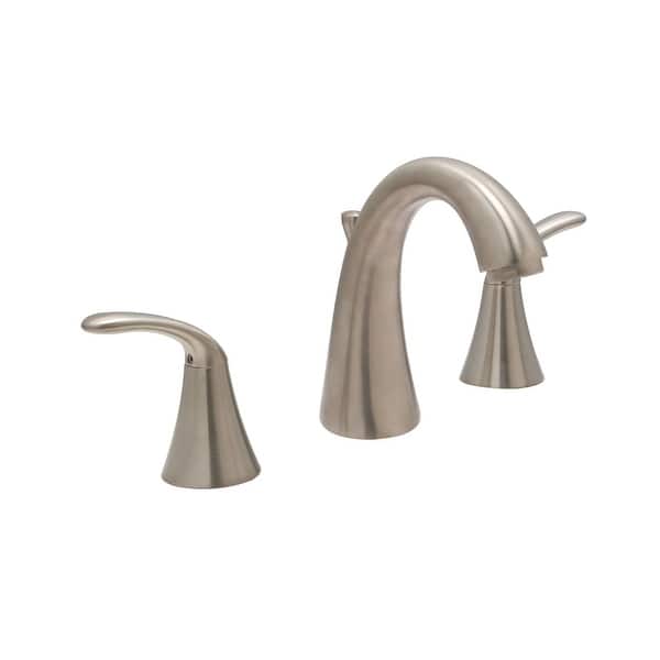 Trend Wide Spread Lavatory Faucet in PVD Satin Nickel Finish - Pop Up ...