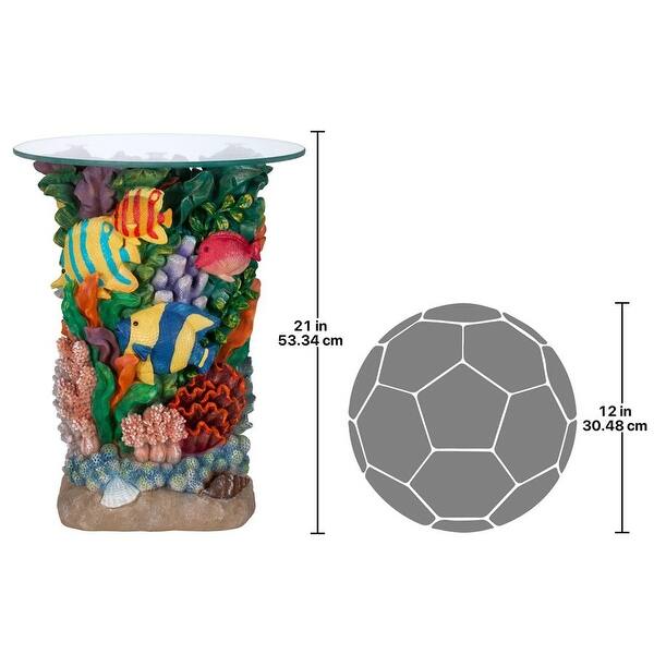 Design Toscano The Great Barrier Reef Glass-Topped Table - Bed Bath ...