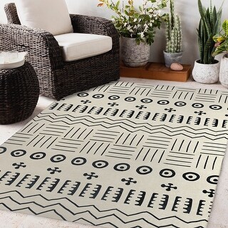 IVORY YUMA Outdoor Rug By Becky Bailey - Bed Bath & Beyond - 34347850