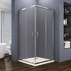 Elegant Corner Entry Shower Enclosure in Sliding Shower Doors 34 in. W x 34 in. L x 72 in. H ...