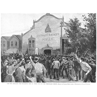 Homestead Strike 1892. /Nthe Mob Assailing The Pinkerton Men On Their ...