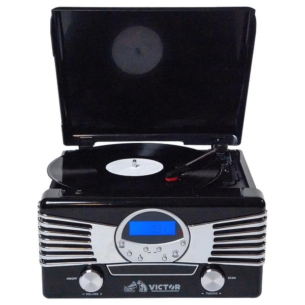 Victor Diner 7-in-1 Turntable Music Center with CD/MP3 Player ...
