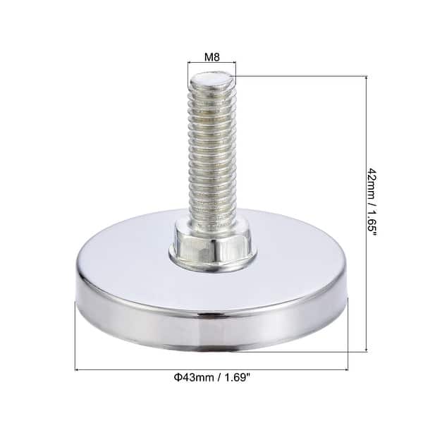 M8 Furniture Leveling legs Threaded Insert Nut Kit 43x42mm 4 Sets ...