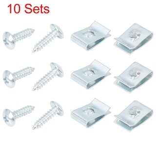 10 Set 4.2x16mm U Clip Screw Assortment Dash Trim Metal Interior ...
