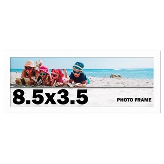 8.5x3.5 Frame White Solid Wood Picture Frame Includes UV Acrylic - Bed ...