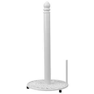 Sunflower Cast Iron Free Standing Paper Towel Holder, White - Bed Bath ...