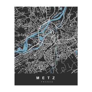 Metz Grand Est France METZ map France Maps City Art Print/Poster - Bed ...