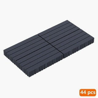 2 ft. x 1 ft. All-Weather Outdoor Plastic Interlocking Deck Tiles ...