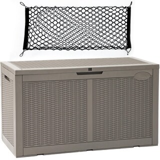 100 Gallon Large Deck Box Upgrade Resin Outdoor Storage Boxes ...