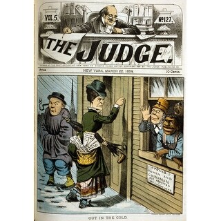 Out In The Cold Illustration Of A Woman And An Immigrant Chinese Man ...