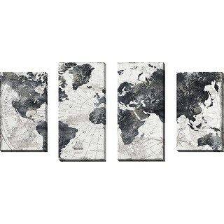 "Modern Atlas" Print on Canvas Set of 4 - Bed Bath & Beyond - 36666860