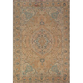 Floral Medallion Tabriz Persian Area Rug Hand-Knotted Wool Carpet - 6 ...