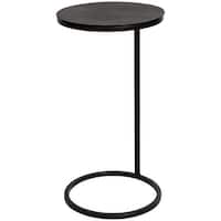 Black Steel and MDF C-Shape End Table - On Sale - Bed Bath & Beyond ...