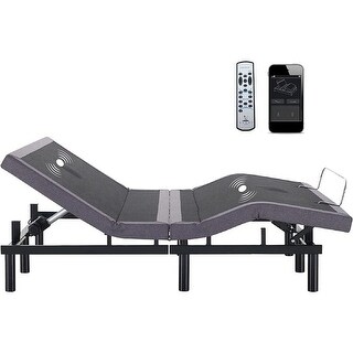 Adjustable Bed Frame, Head & Foot Incline, Wireless Remote Control ...