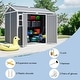 8x6 Ft Plastic Utility Shed with Floor,Lockable Storage Shed for Garden ...