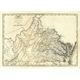 State Of Virginia, 1795 by Mathew Carey Maps Art Print - Bed Bath ...