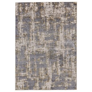 HomeRoots 2' X 3' Gray And Gold Abstract Stain Resistant Area Rug - 2 ...