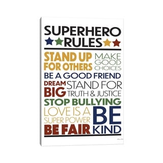 iCanvas "Superhero Rules" by Susan Ball Canvas Print - Bed Bath ...