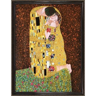 Gustav Klimt 'The Kiss' (Full View) Hand Painted Oil Reproduction - Bed ...