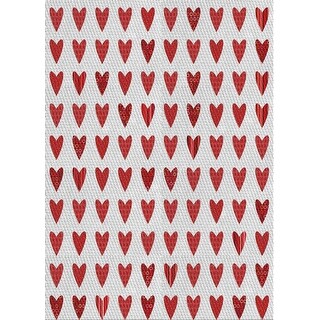 Ahgly Company Machine Washable Transitional Cherry Red Area Rugs - Bed ...
