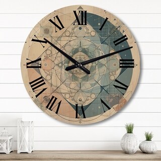Designart "Sacred Mystery Vintage Alchemy Mandala IV" Modern Geometric ...