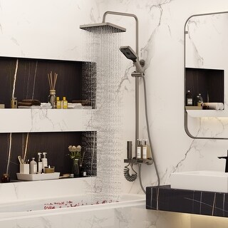 Thermostatic Bathroom Shower System:Smart Temperature Control with LED ...